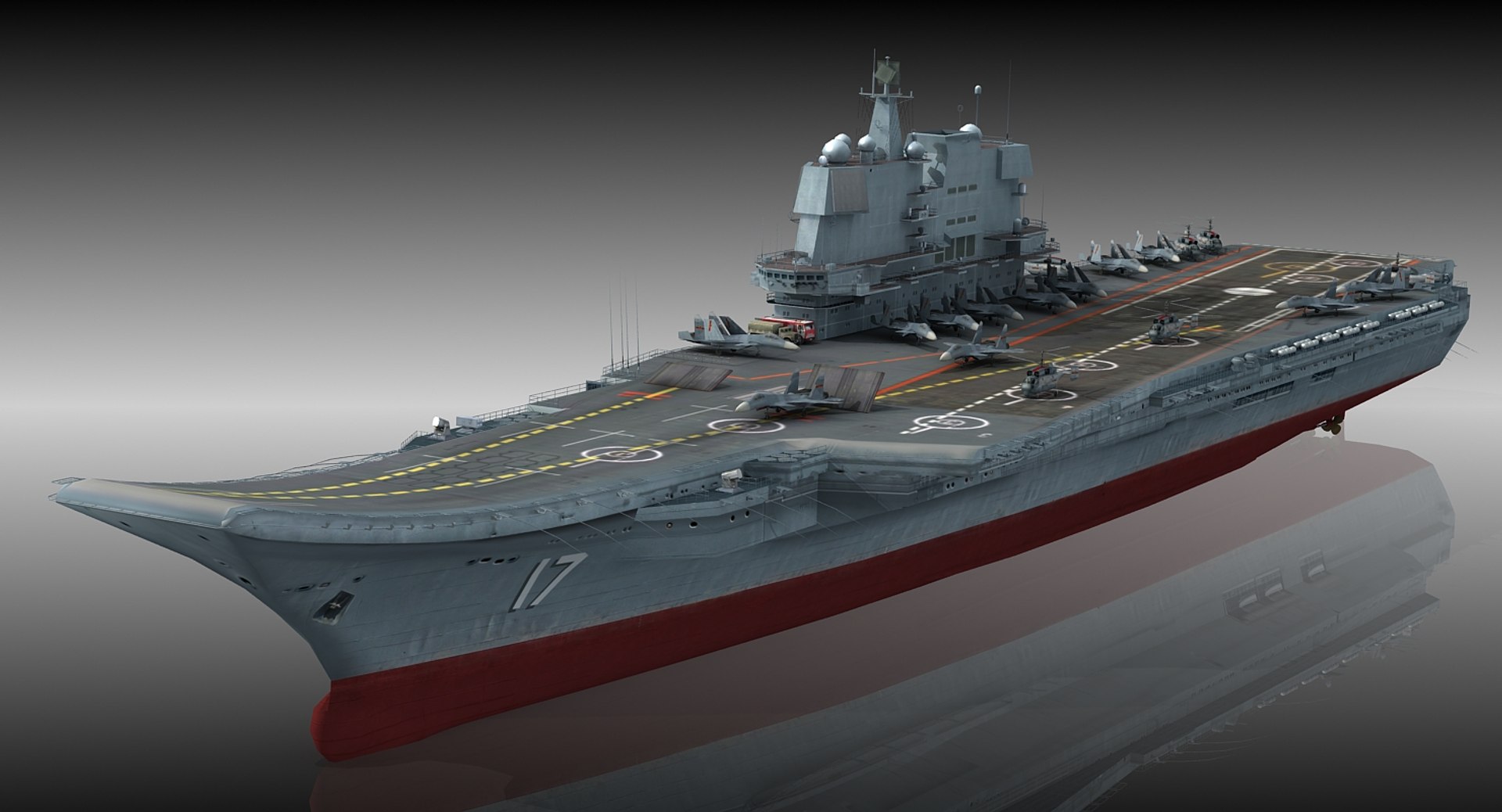 Chinese aircraft carrier cv-17 model - TurboSquid 1414332