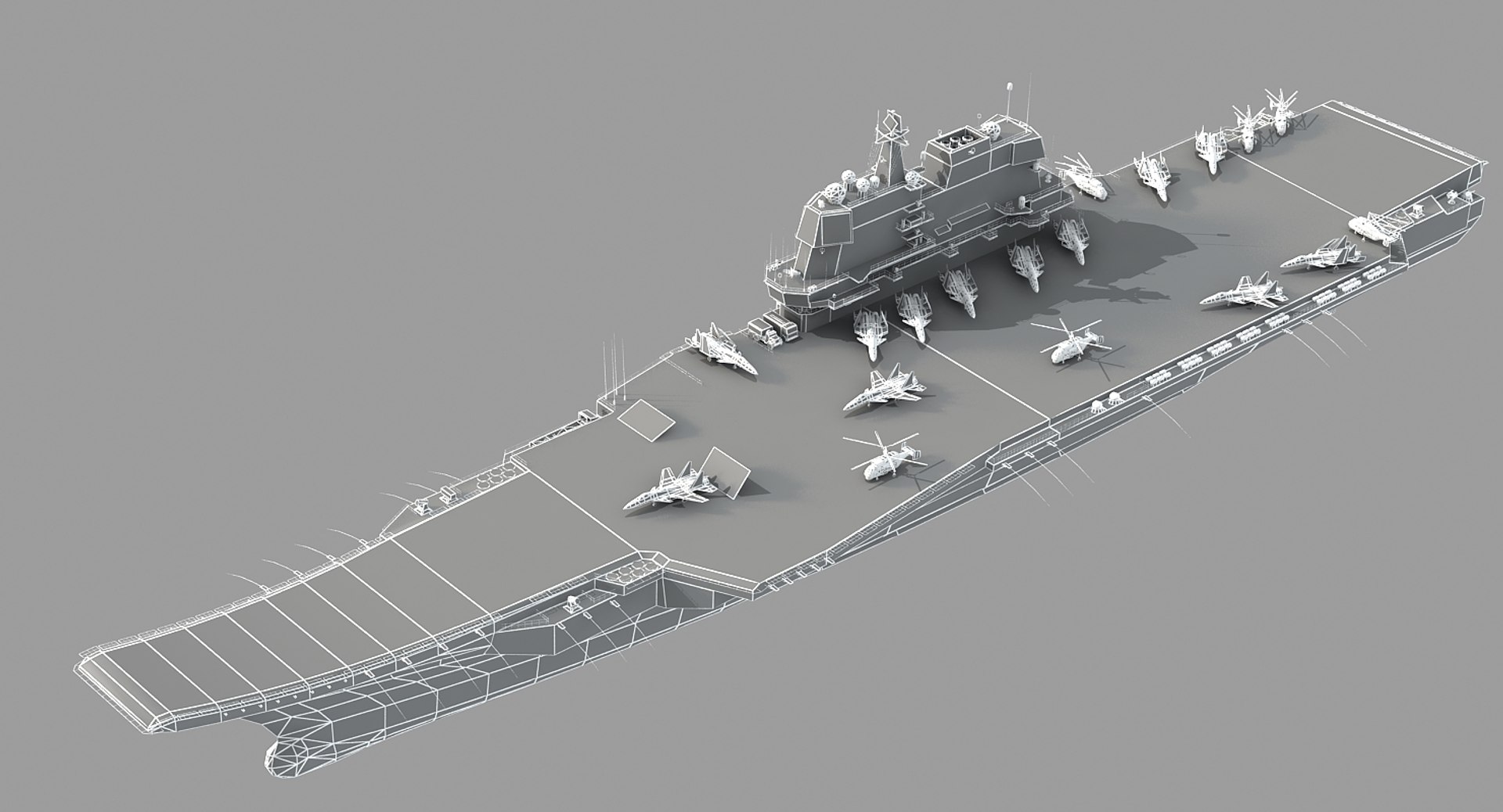 Chinese aircraft carrier cv-17 model - TurboSquid 1414332