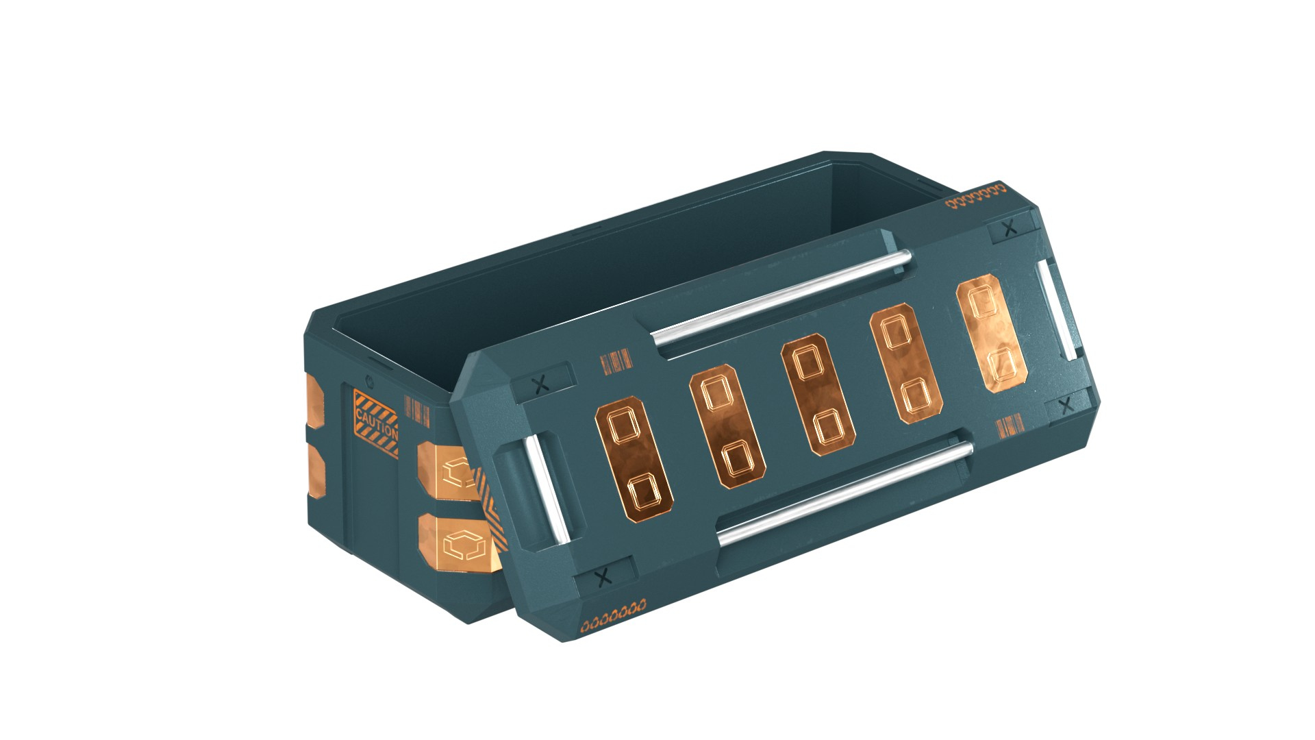 3D Model Sci Fi Storage Crates - Pack Of 3 Different Sizes With 1 ...