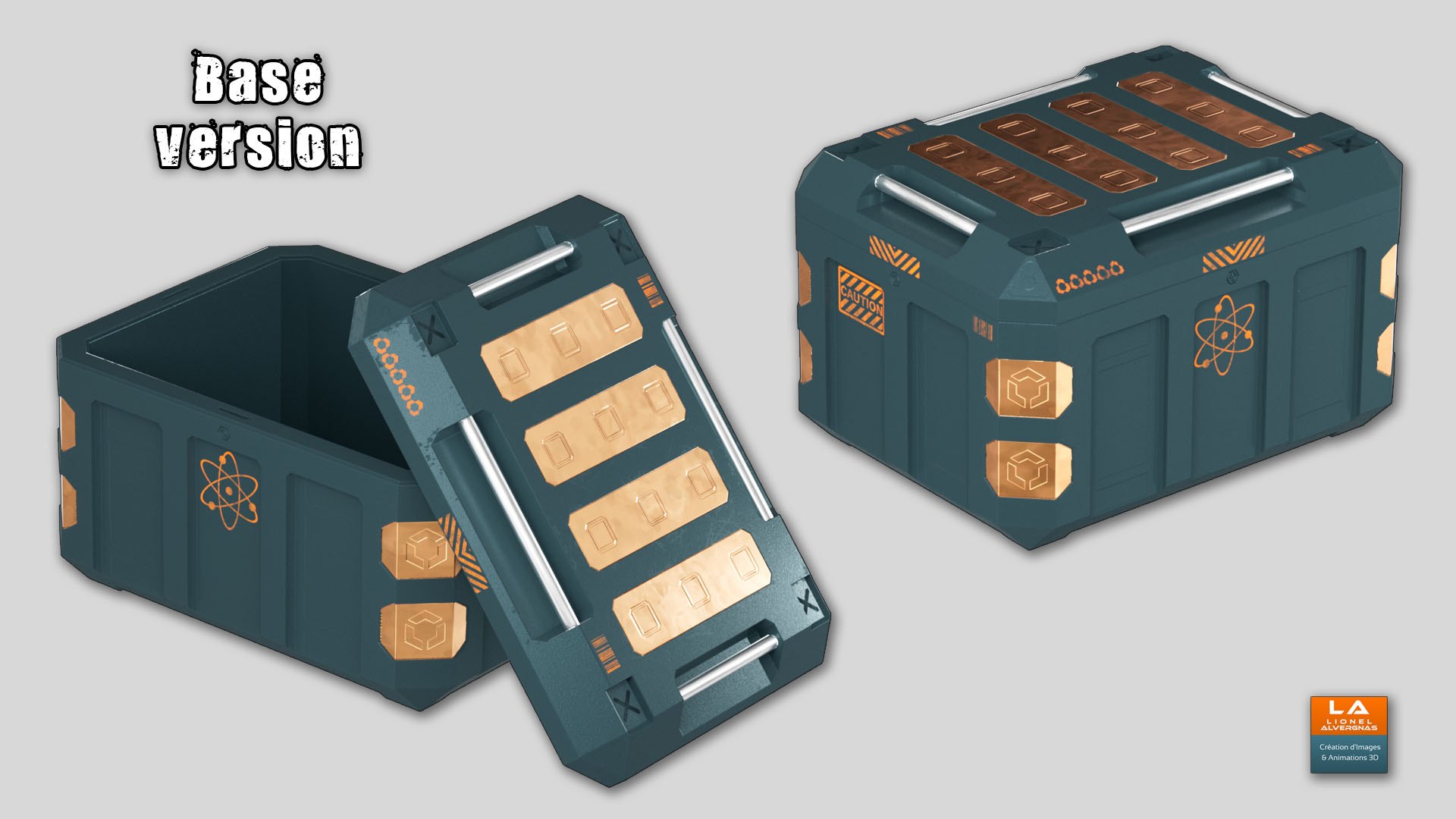 3D Model Sci Fi Storage Crates - Pack Of 3 Different Sizes With 1 ...