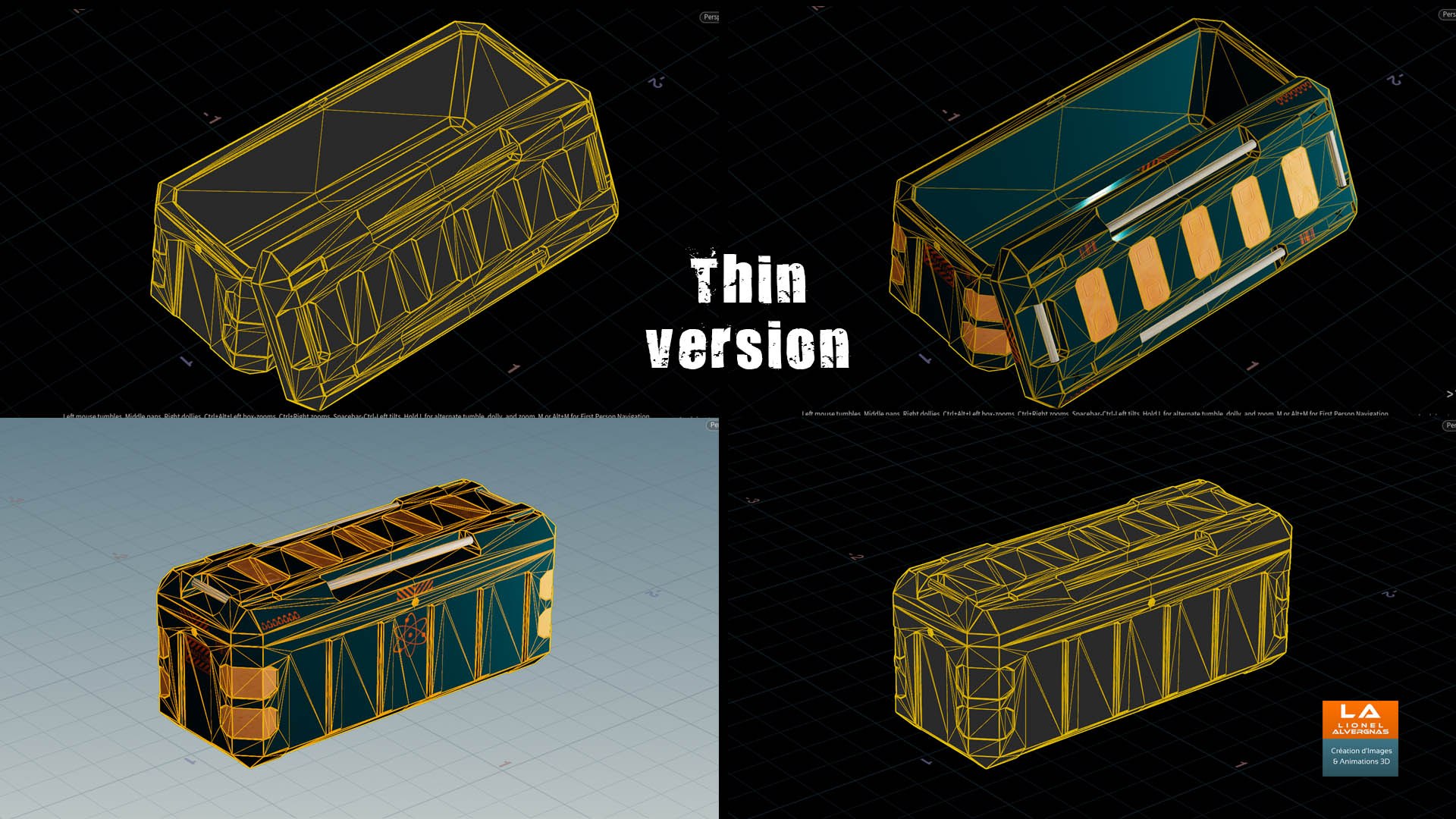 3D Model Sci Fi Storage Crates - Pack Of 3 Different Sizes With 1 ...