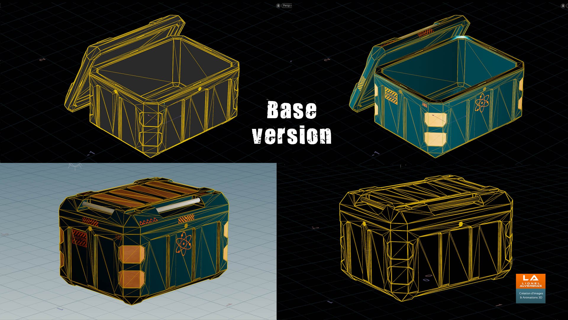 3D Model Sci Fi Storage Crates - Pack Of 3 Different Sizes With 1 ...