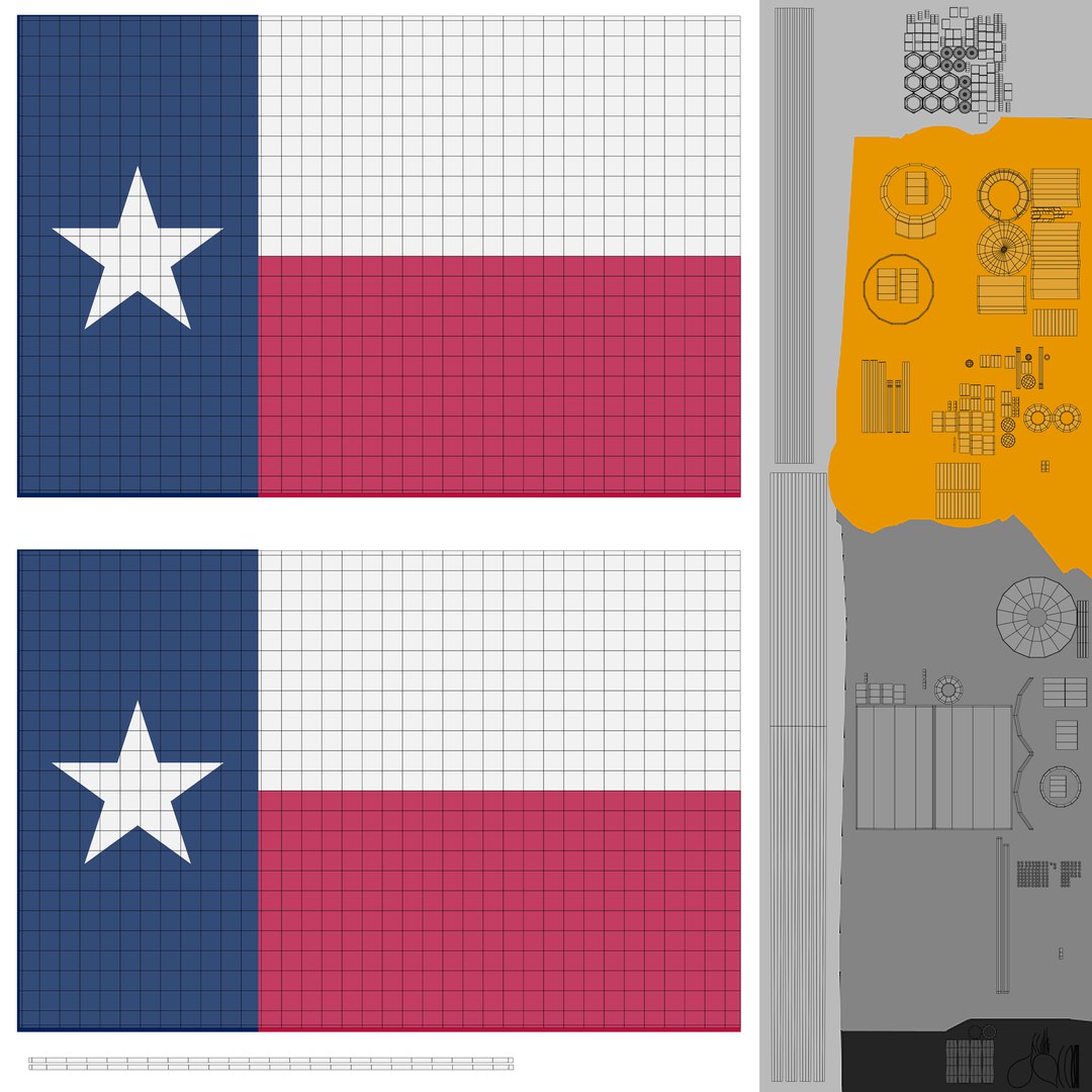 3D Pole Flag Texas Model - TurboSquid 2268979