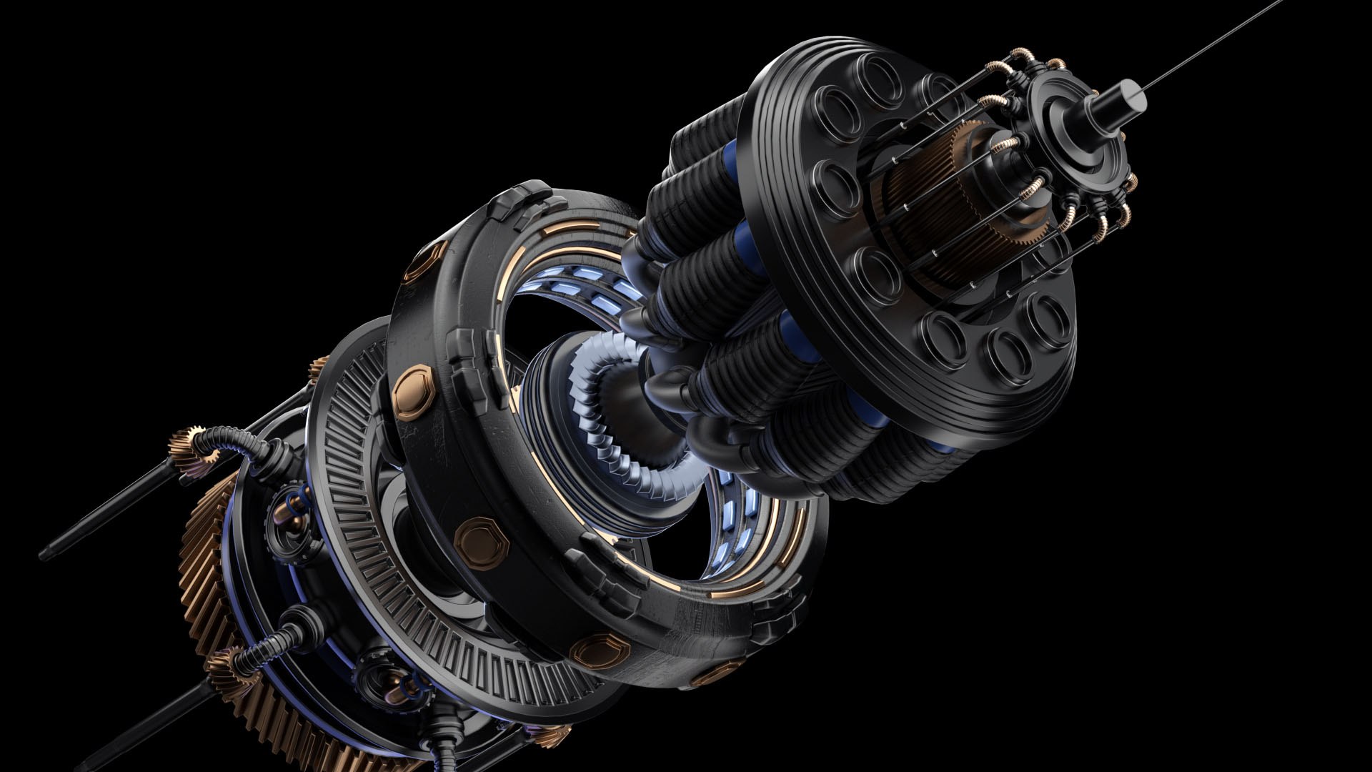 Mechanical Engine Motor Structure Sci-fi Engine 3D Model - TurboSquid ...