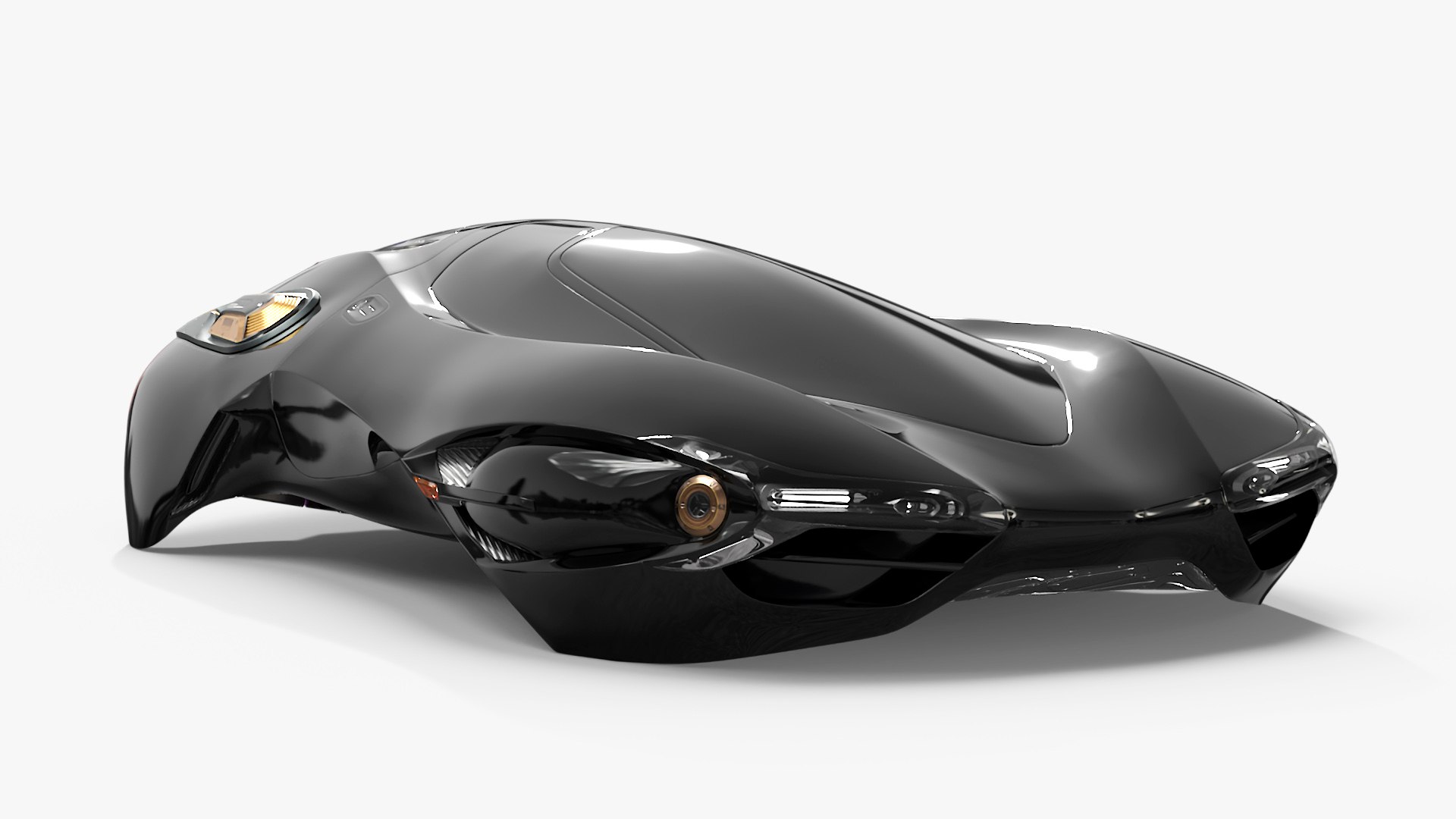 3D Model Black Futuristic Urban Flying Car - TurboSquid 2349230