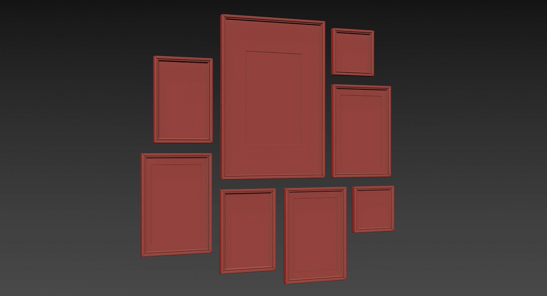 3D Picture Frames Set-304 model - TurboSquid 1866453