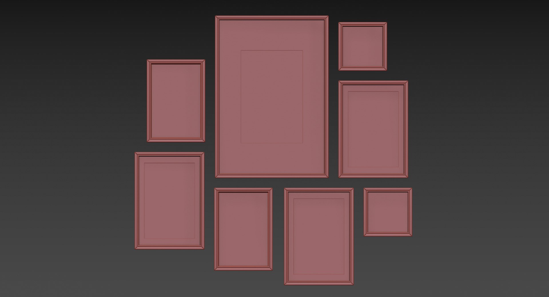 3D Picture Frames Set-304 model - TurboSquid 1866453