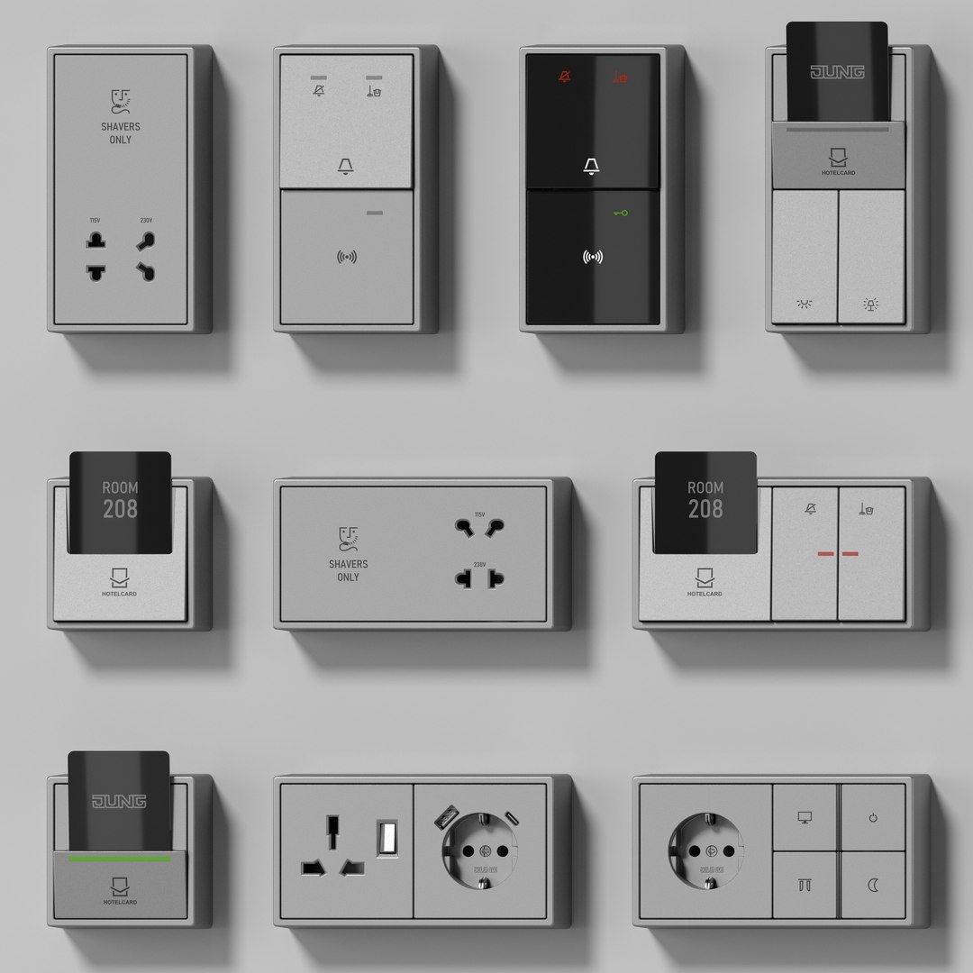 3D JUNG LS Cube FULL Collection 2017 Items Model - TurboSquid 1990781