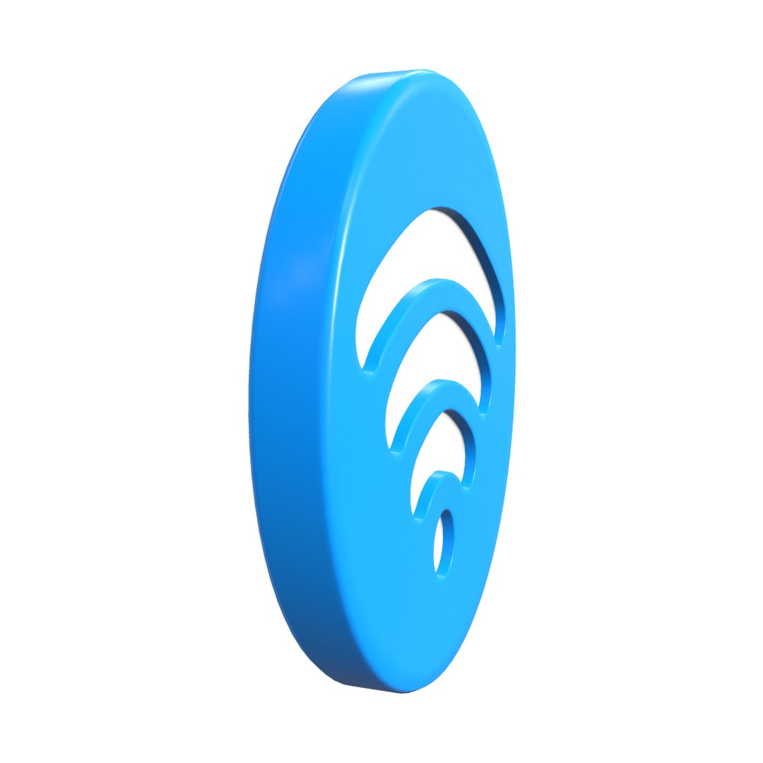 Wifi icon 3D model - TurboSquid 1546436