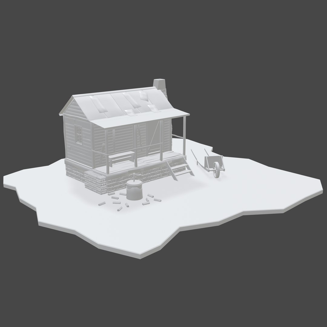 Old Cottage 3D Model - TurboSquid 1371344