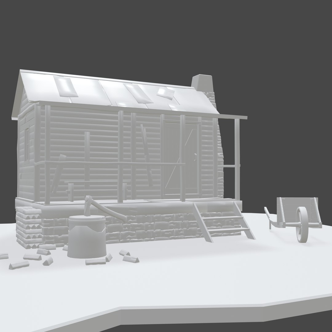 Old Cottage 3D Model - TurboSquid 1371344