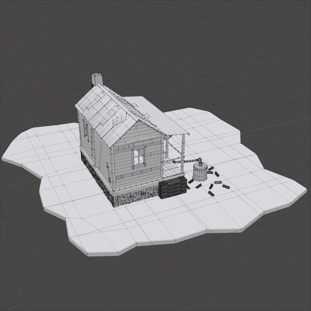 Old Cottage 3D Model - TurboSquid 1371344