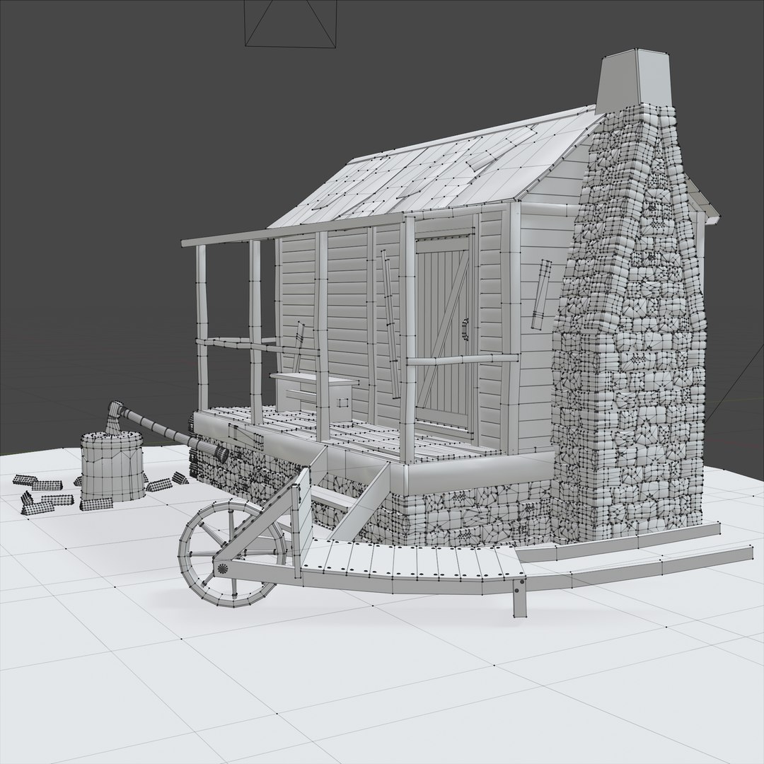 Old Cottage 3D Model - TurboSquid 1371344