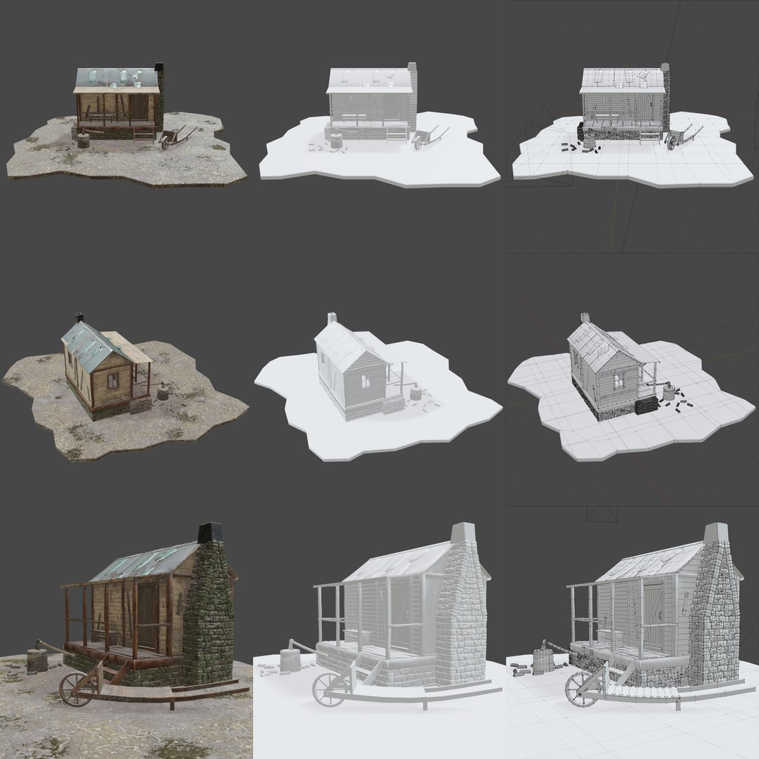 Old Cottage 3D Model - TurboSquid 1371344