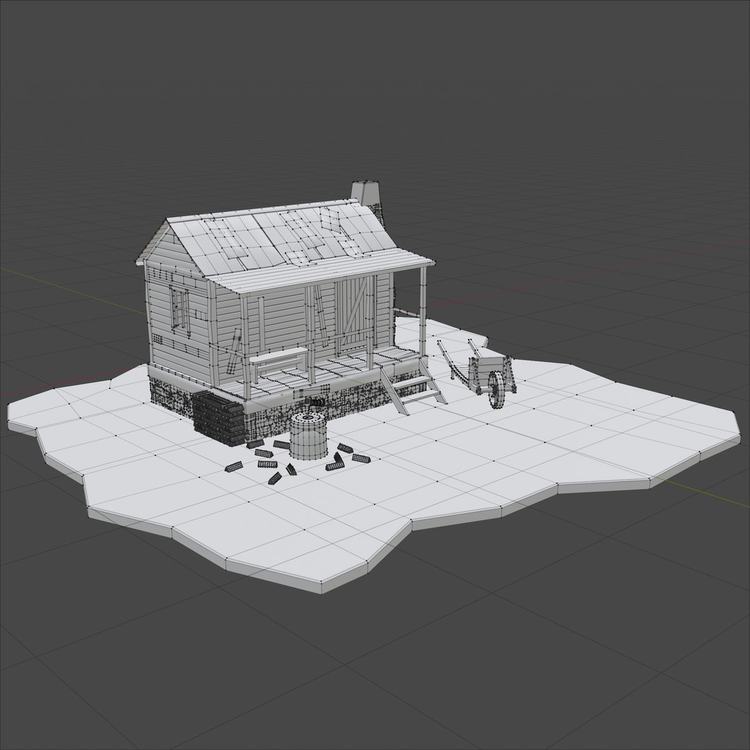 Old Cottage 3D Model - TurboSquid 1371344