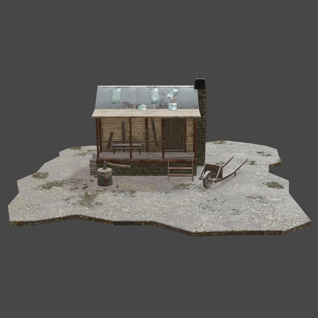 Old Cottage 3D Model - TurboSquid 1371344