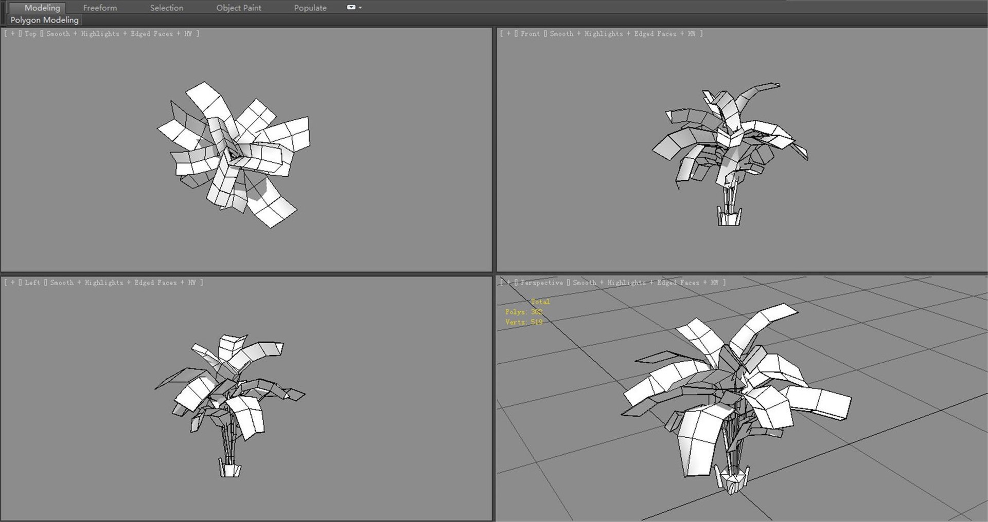 Cartoon Palm Tree Model - TurboSquid 2259586