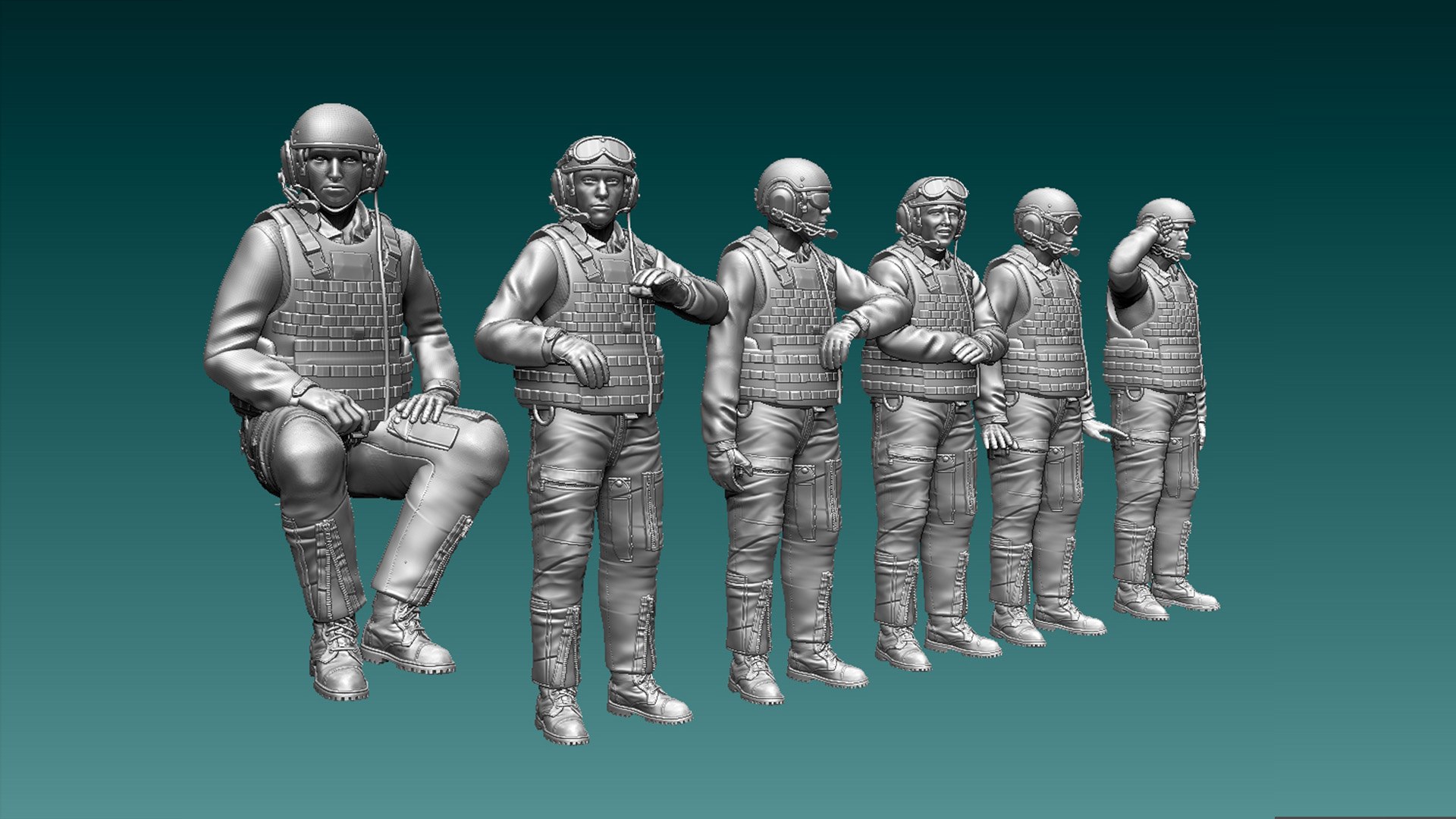 3D Abrams US Tank Crew Model - TurboSquid 1901626