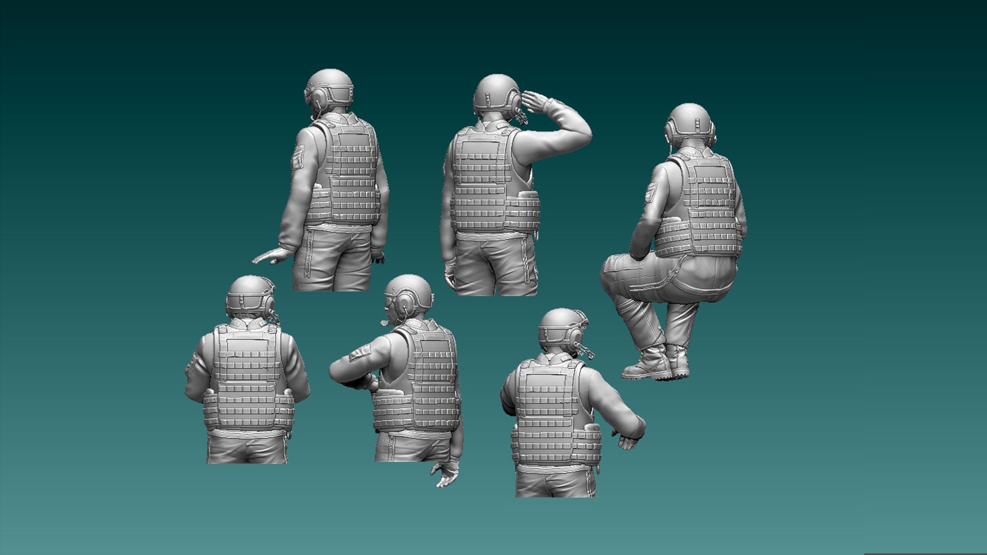 3D Abrams US Tank Crew Model - TurboSquid 1901626
