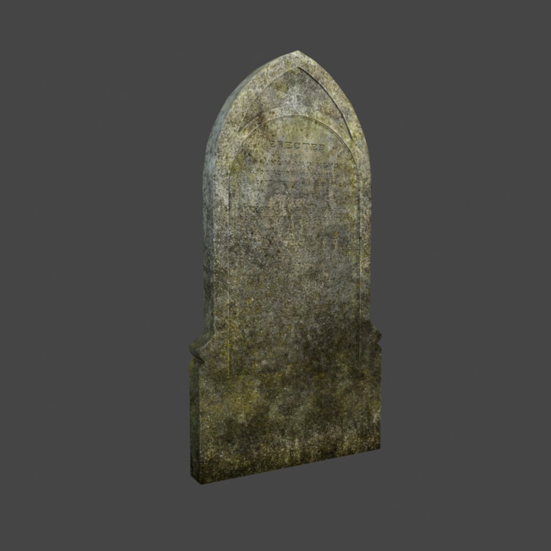 3d model grave gravestone stone