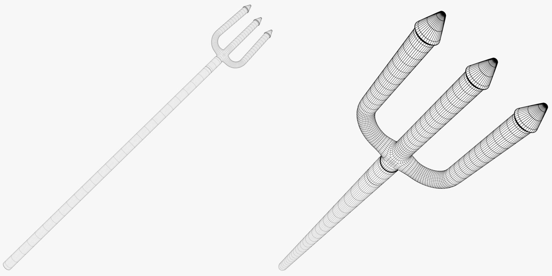 devil pitchfork drawing