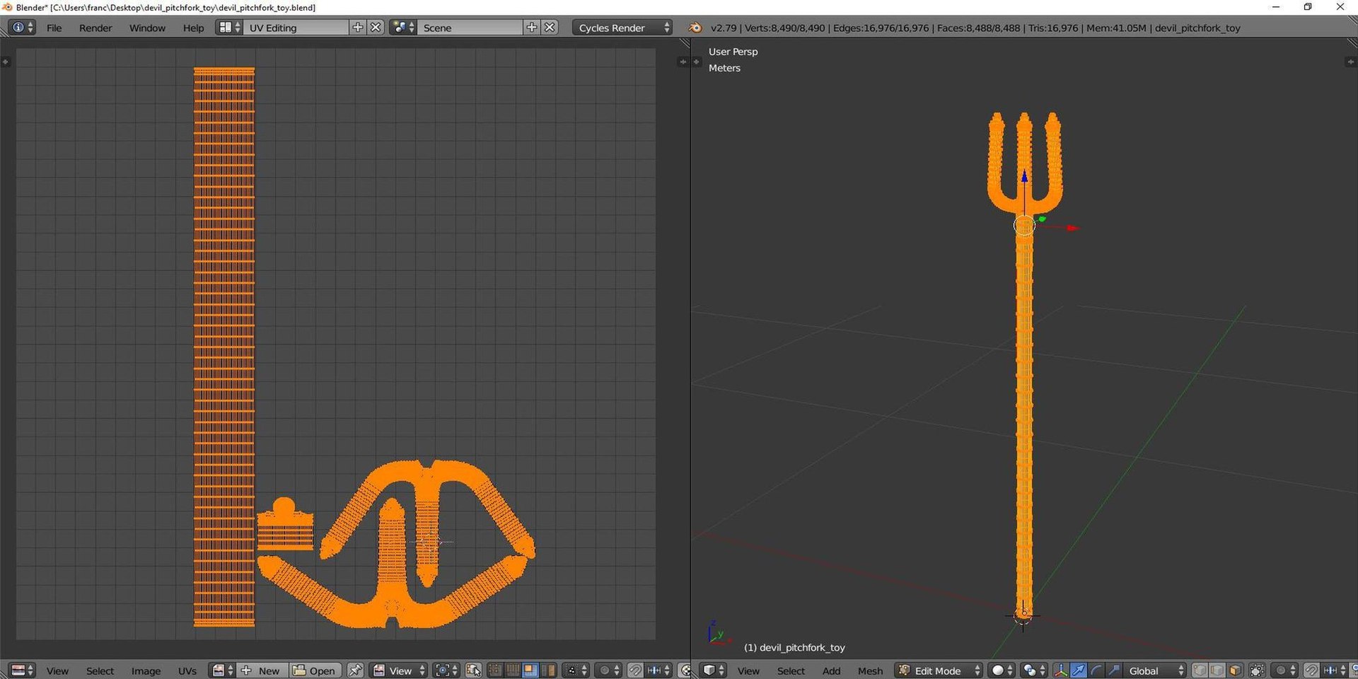 Devil Pitchfork Toy Model - TurboSquid 1524889
