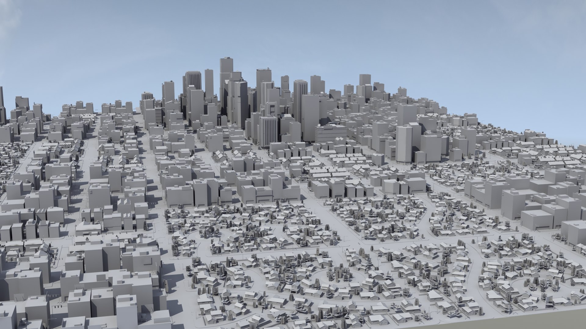 3D Metro City Mass Model - TurboSquid 1718174