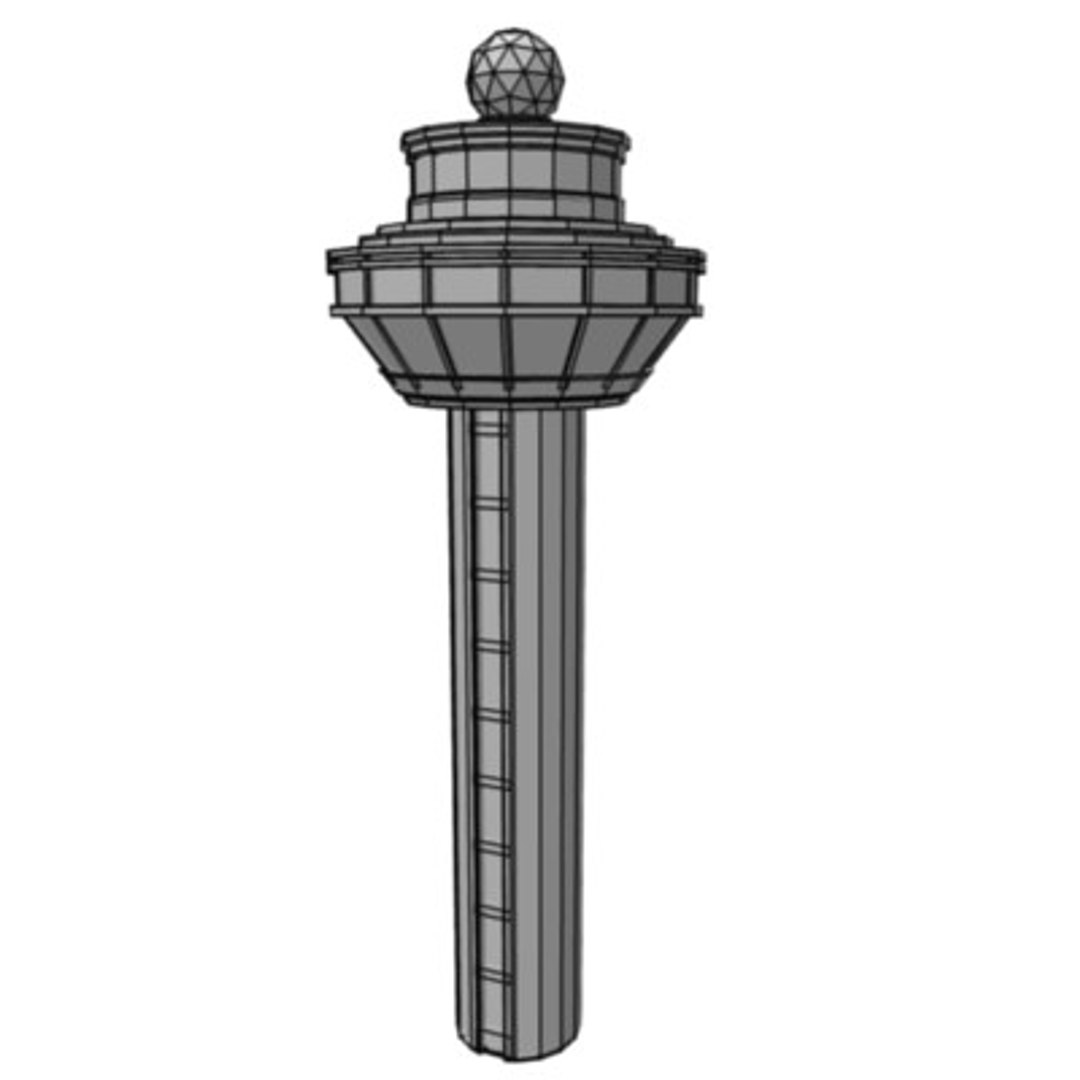 3d model airport tower