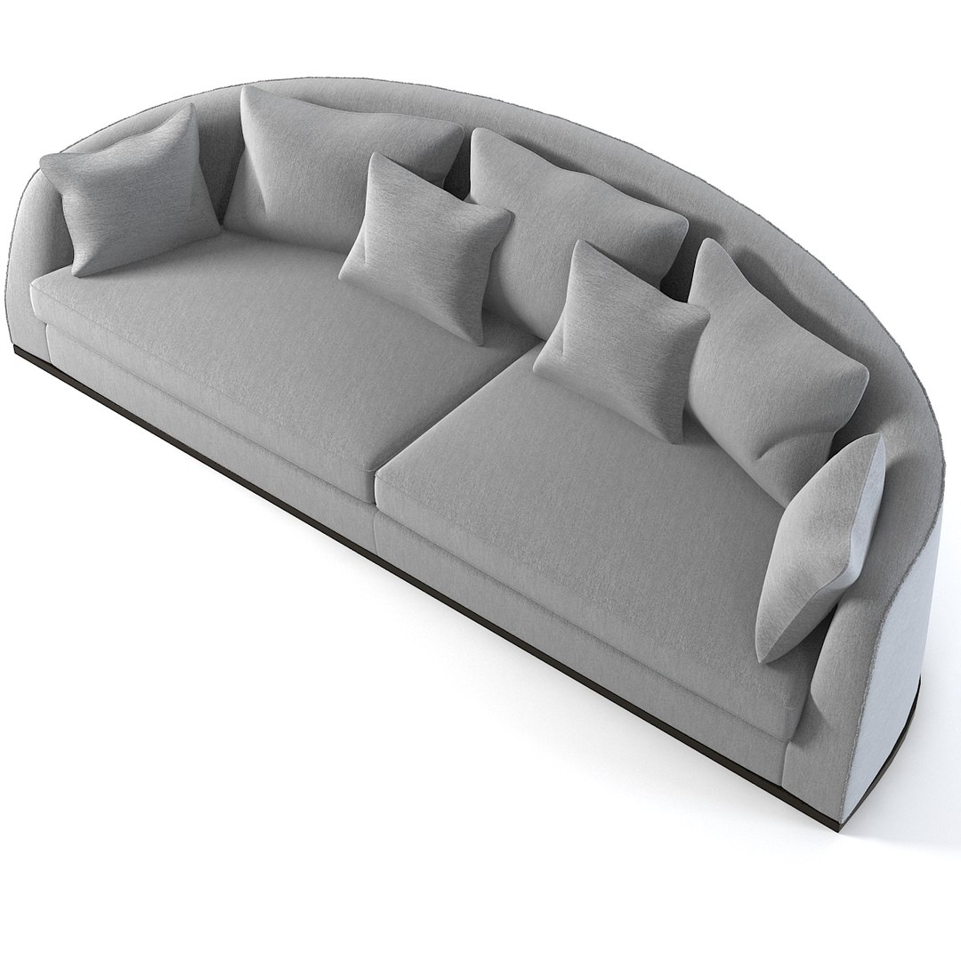 3d Model Curved Sofa Flexform