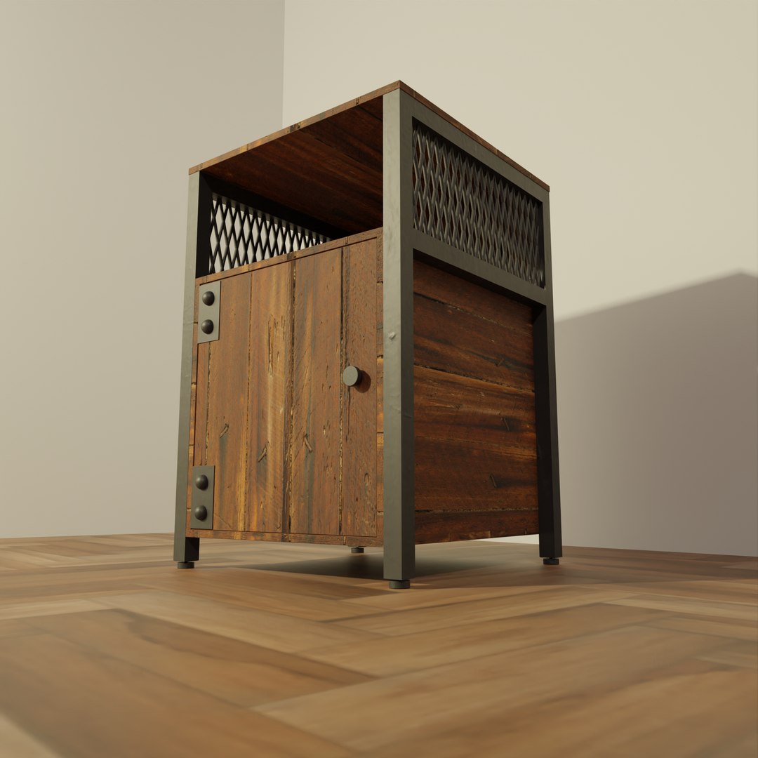 Loft Bedside Table 3D Model - TurboSquid 1958033