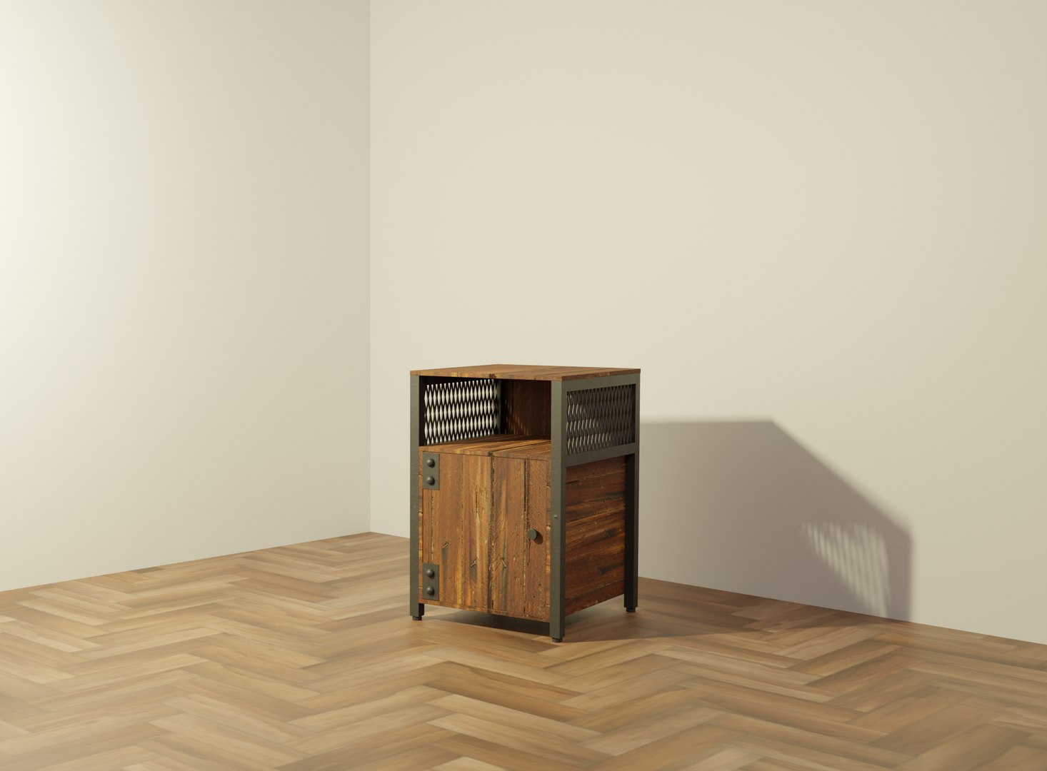 Loft Bedside Table 3D Model - TurboSquid 1958033