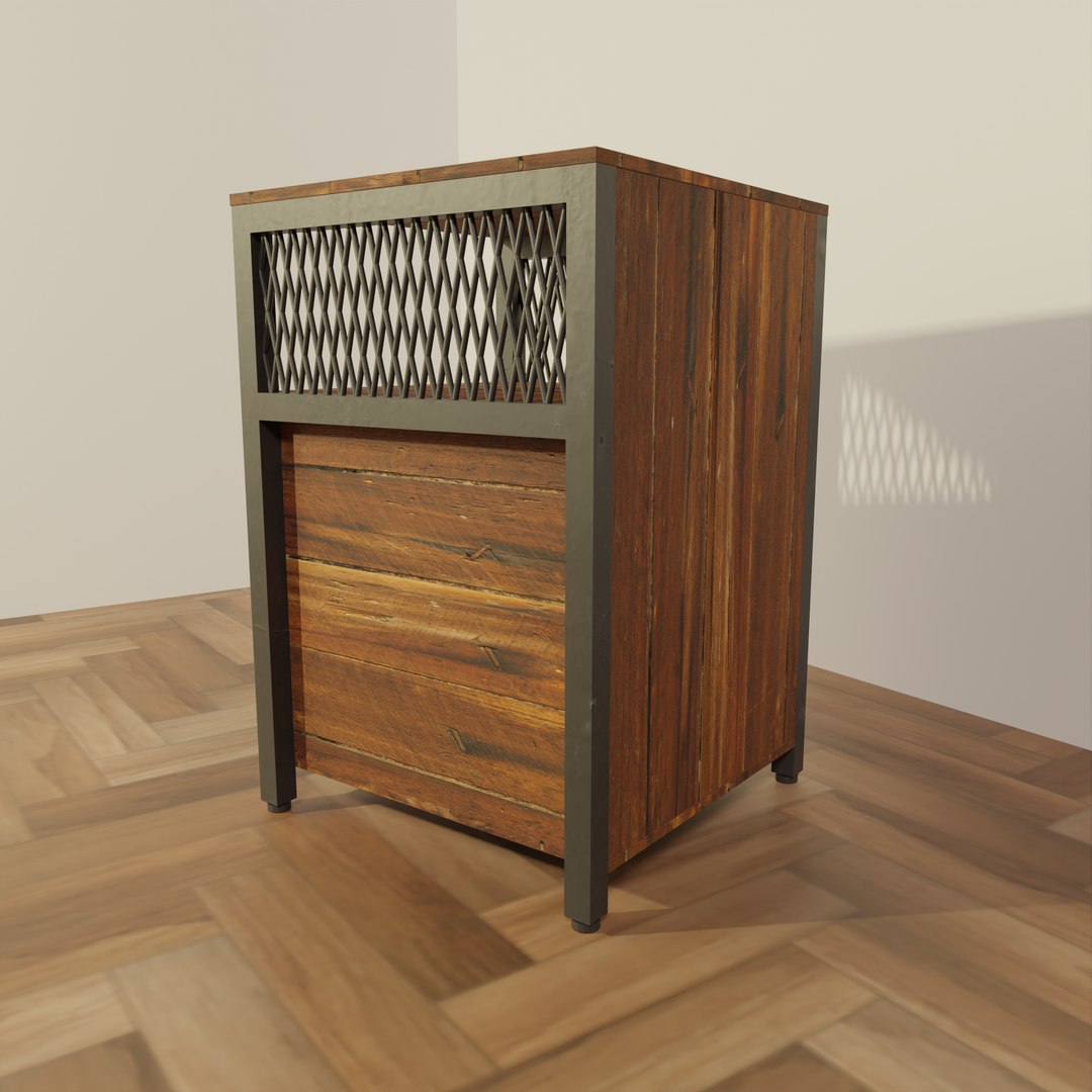 Loft Bedside Table 3D Model - TurboSquid 1958033