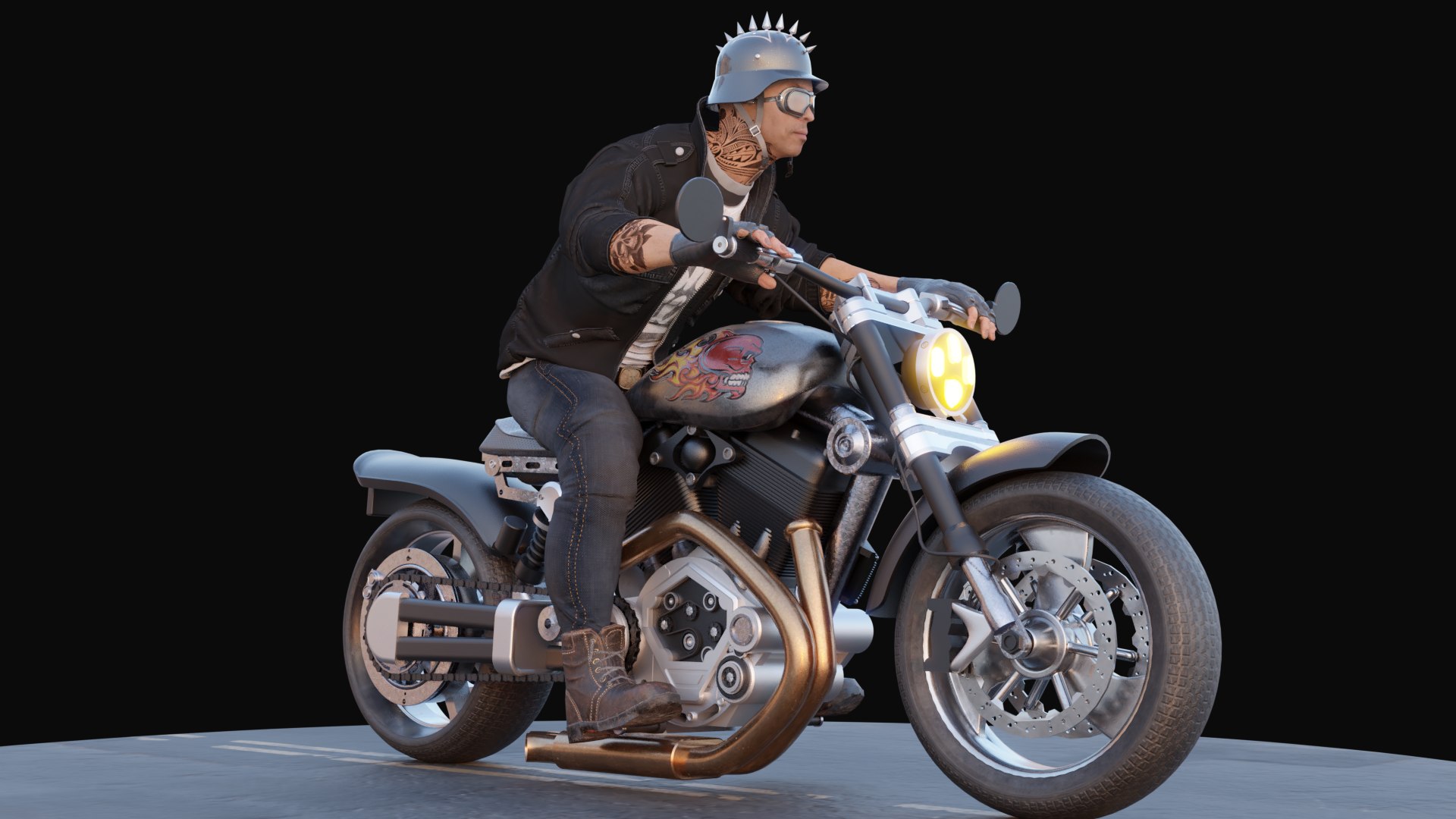 Biker On Motorcycle 3D - TurboSquid 2161085