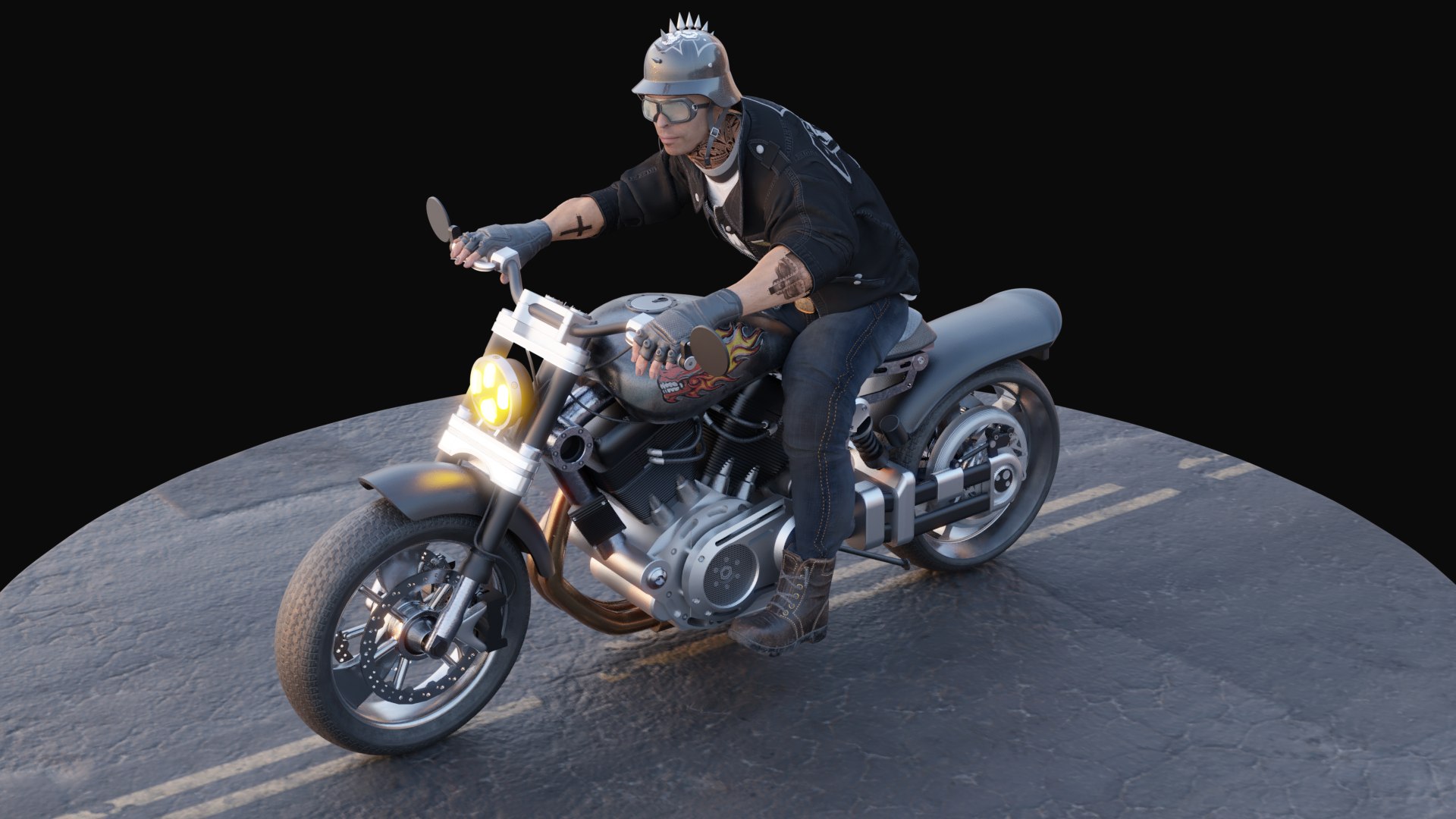 Biker On Motorcycle 3D - TurboSquid 2161085