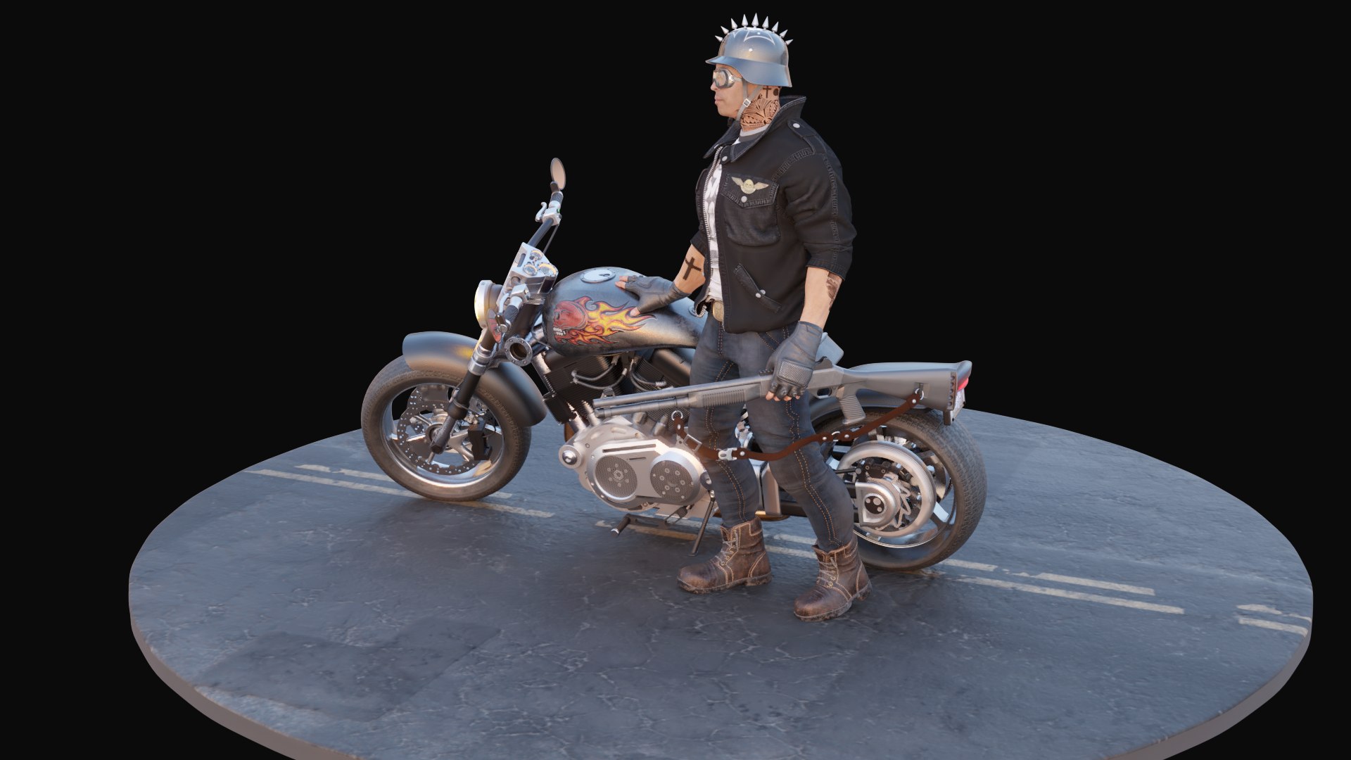 Biker On Motorcycle 3D - TurboSquid 2161085