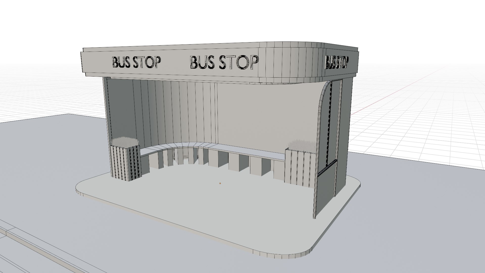 Bus Stop 3D Model - TurboSquid 2376310