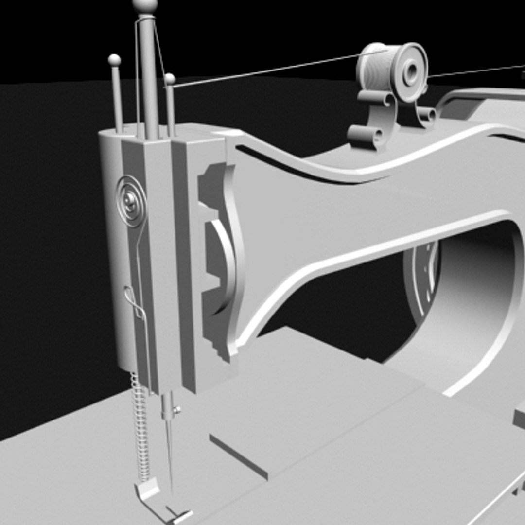 antique sewing machine 3d model
