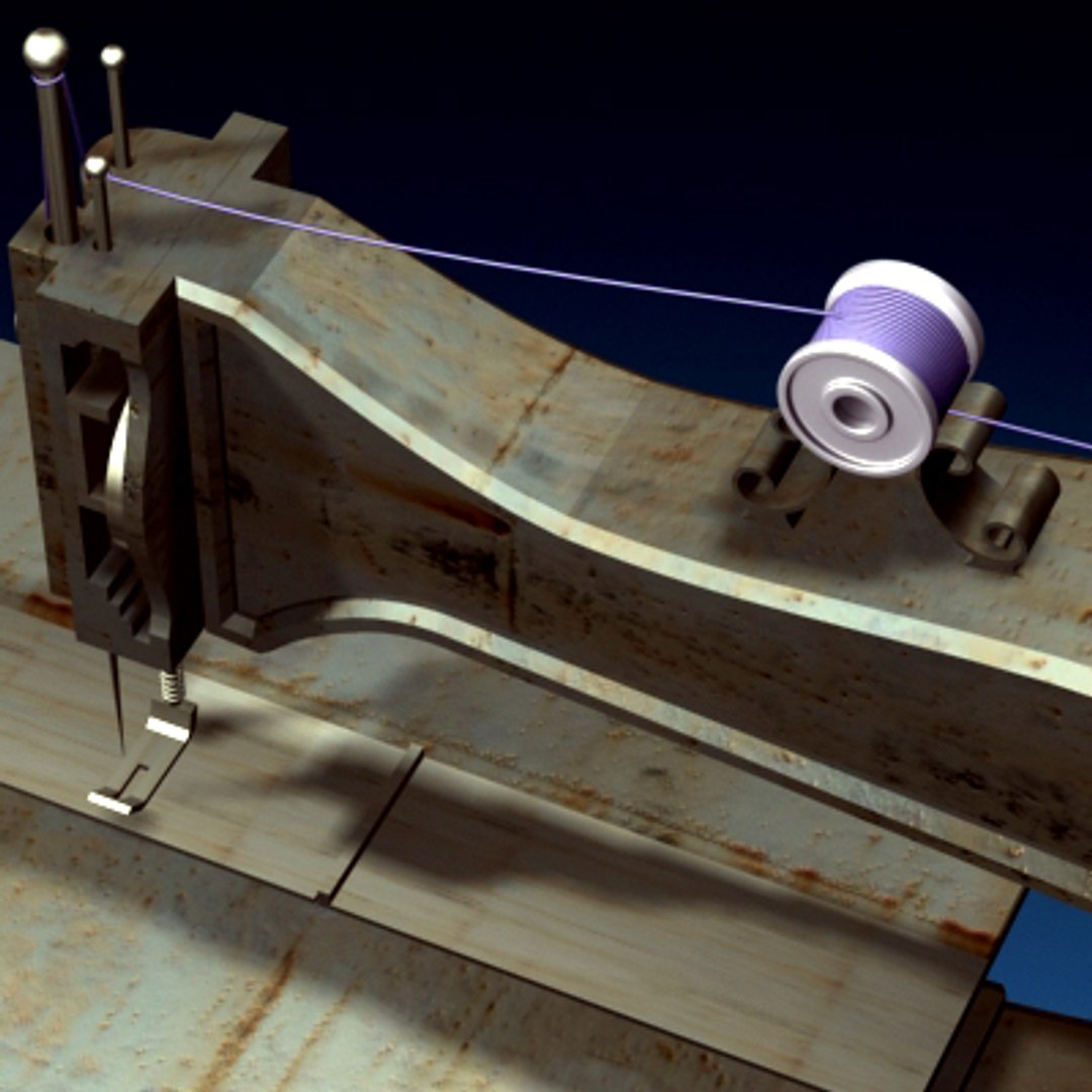 antique sewing machine 3d model