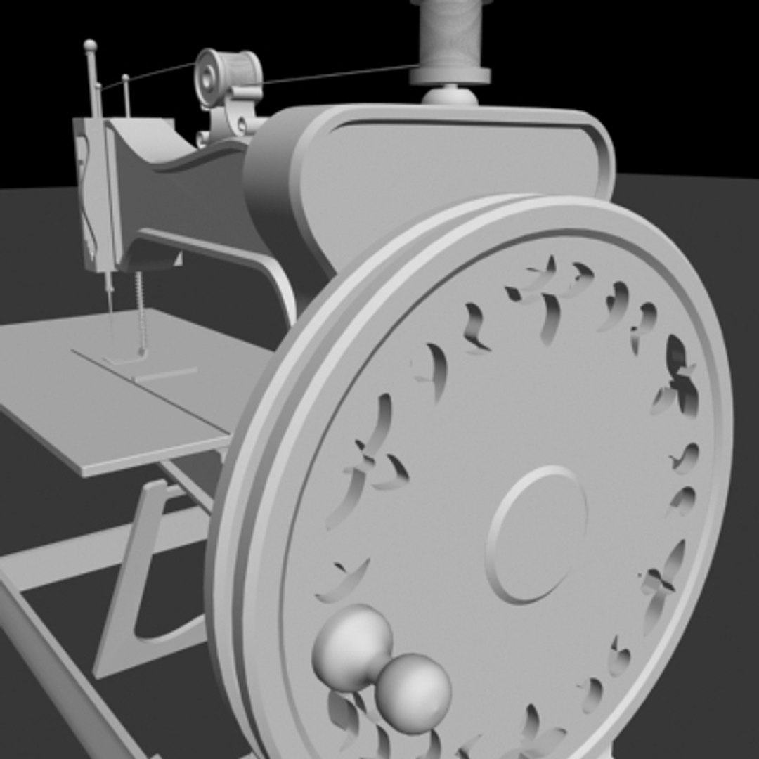 antique sewing machine 3d model