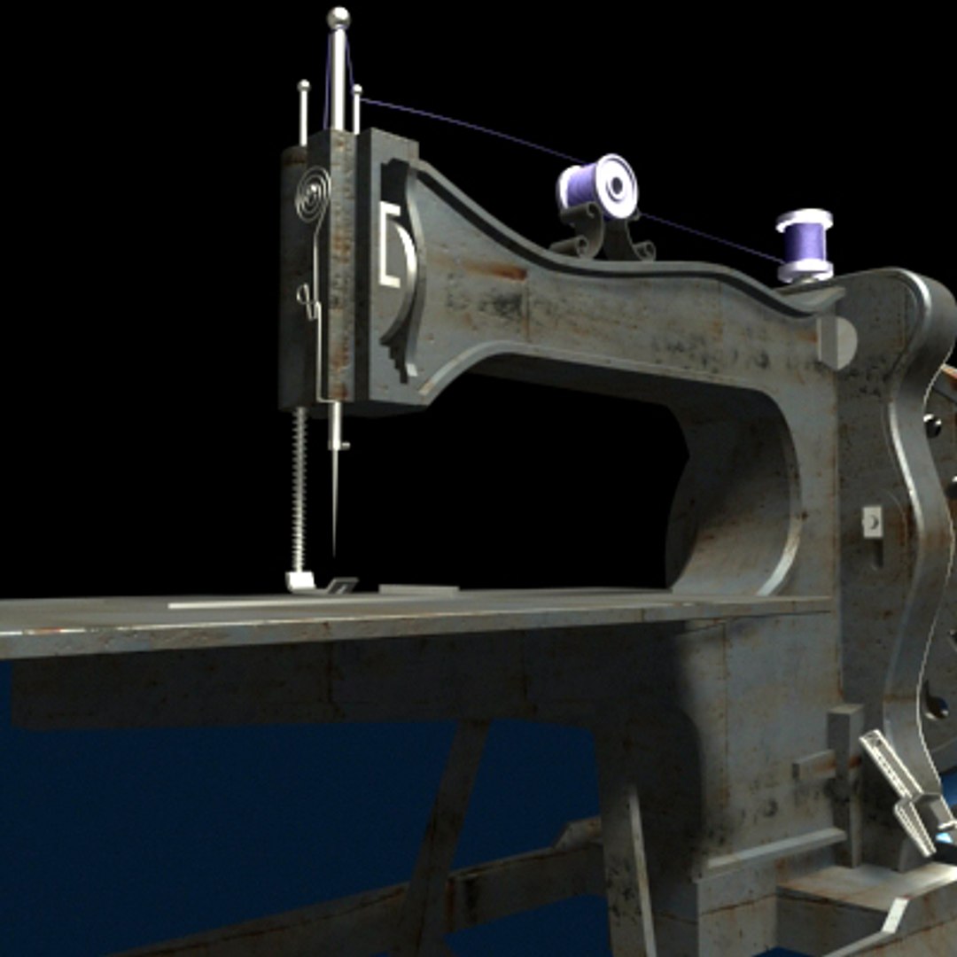 antique sewing machine 3d model