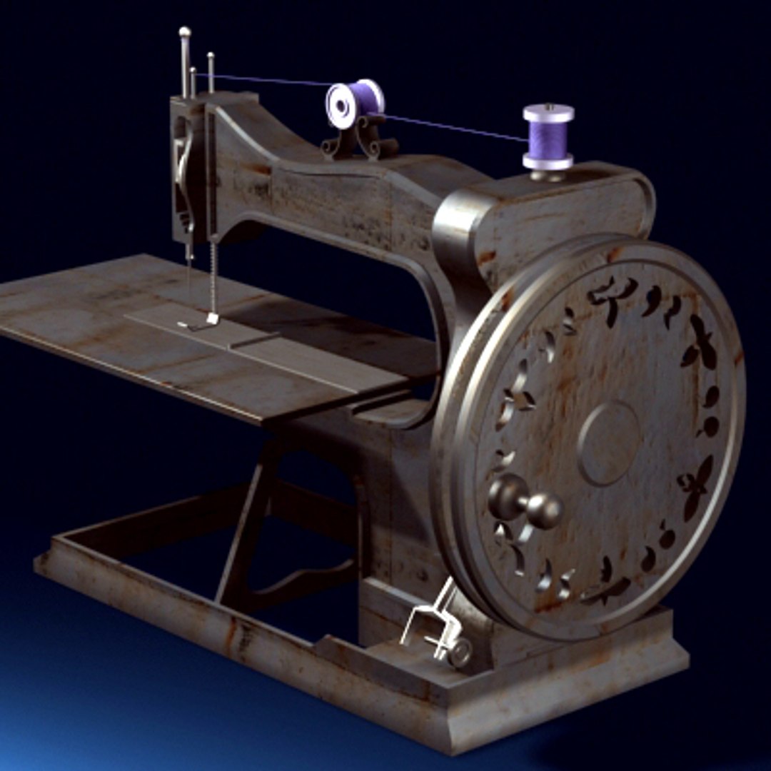 antique sewing machine 3d model