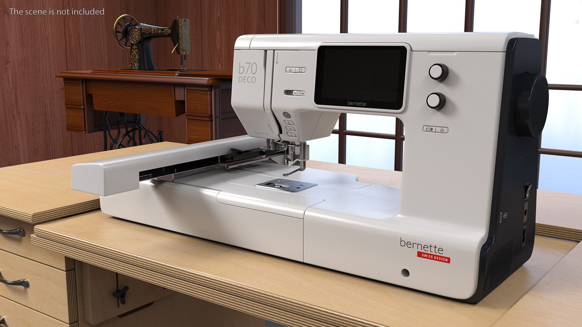 Embroidery Machine Bernette B70 Deco Screen Off 3D Model - TurboSquid 2191954