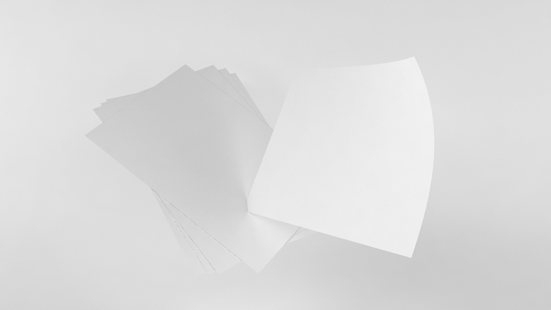 3D A4 Paper Set - TurboSquid 1784918