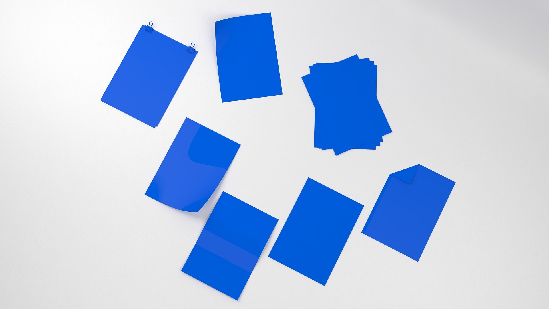 3D A4 Paper Set - TurboSquid 1784918