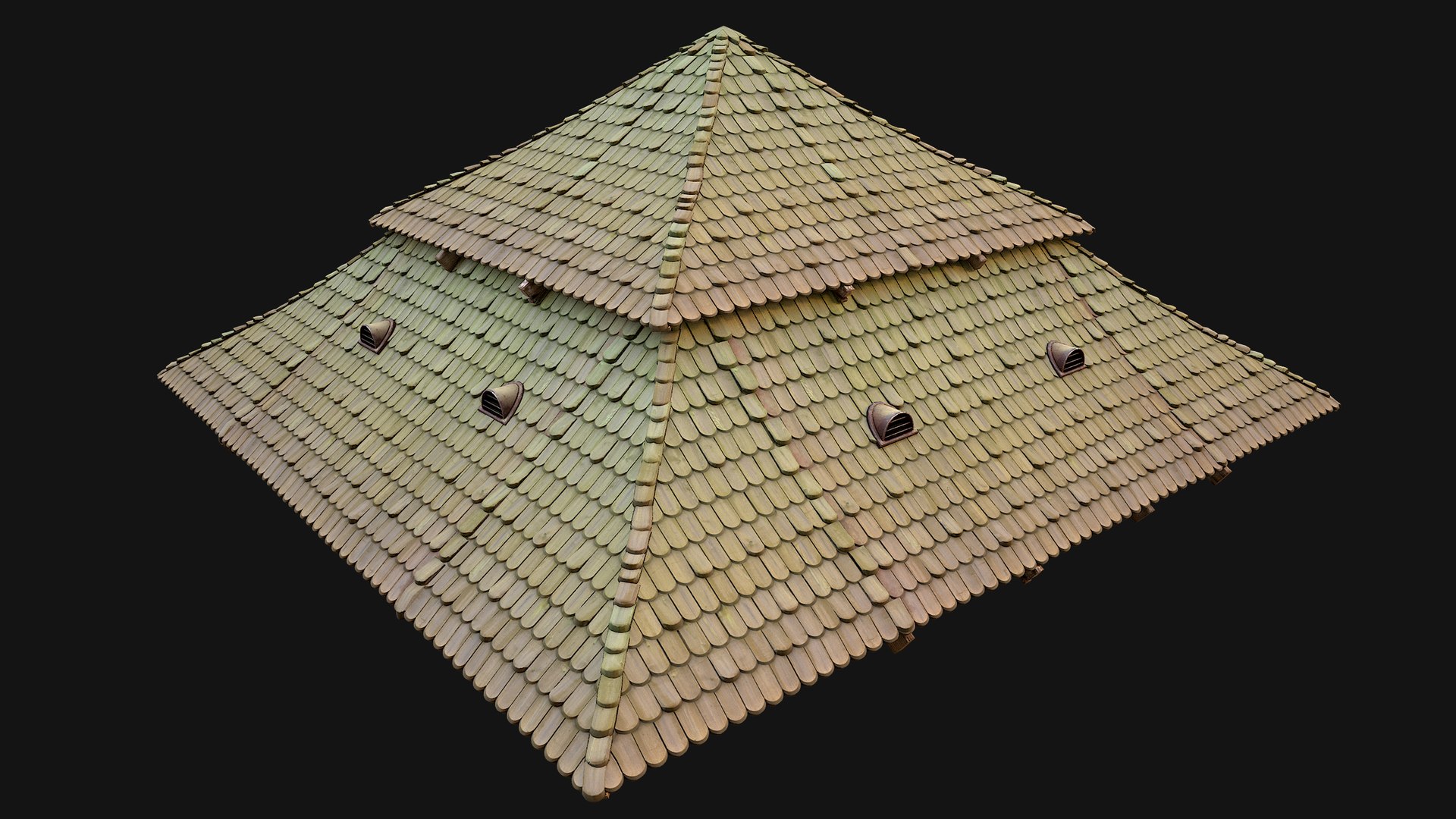 Medieval Roof Large Pyramid 3D Model - TurboSquid 2141955