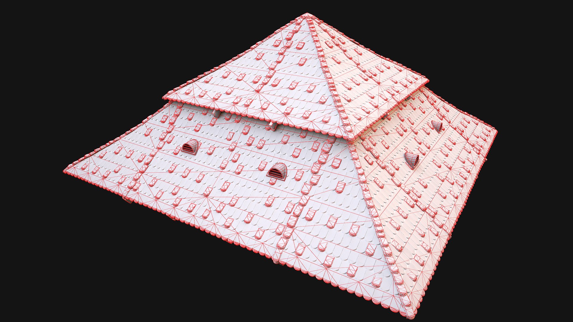 Medieval Roof Large Pyramid 3D model - TurboSquid 2141955