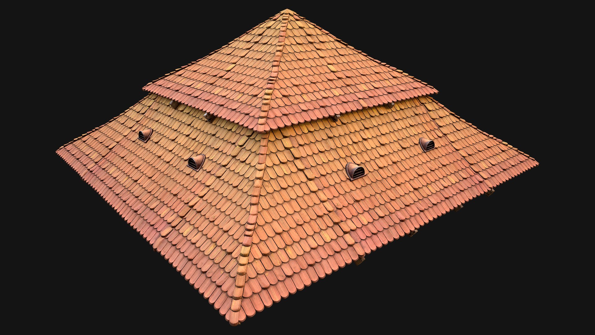 Medieval Roof Large Pyramid 3D Model - TurboSquid 2141955