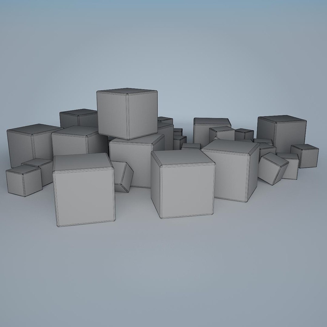 3d Model Alphabet Number Cube 1