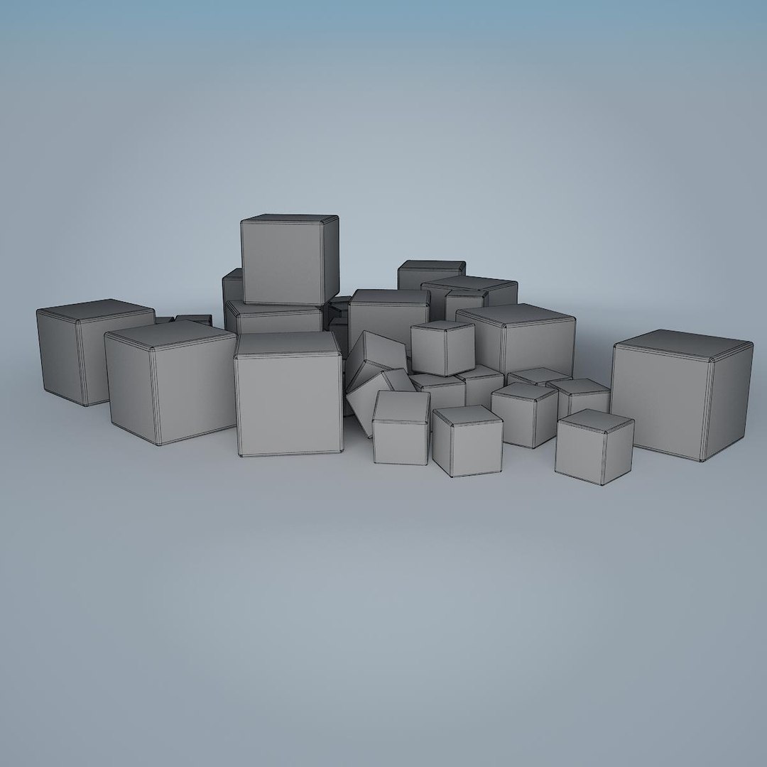 3d Model Alphabet Number Cube 1