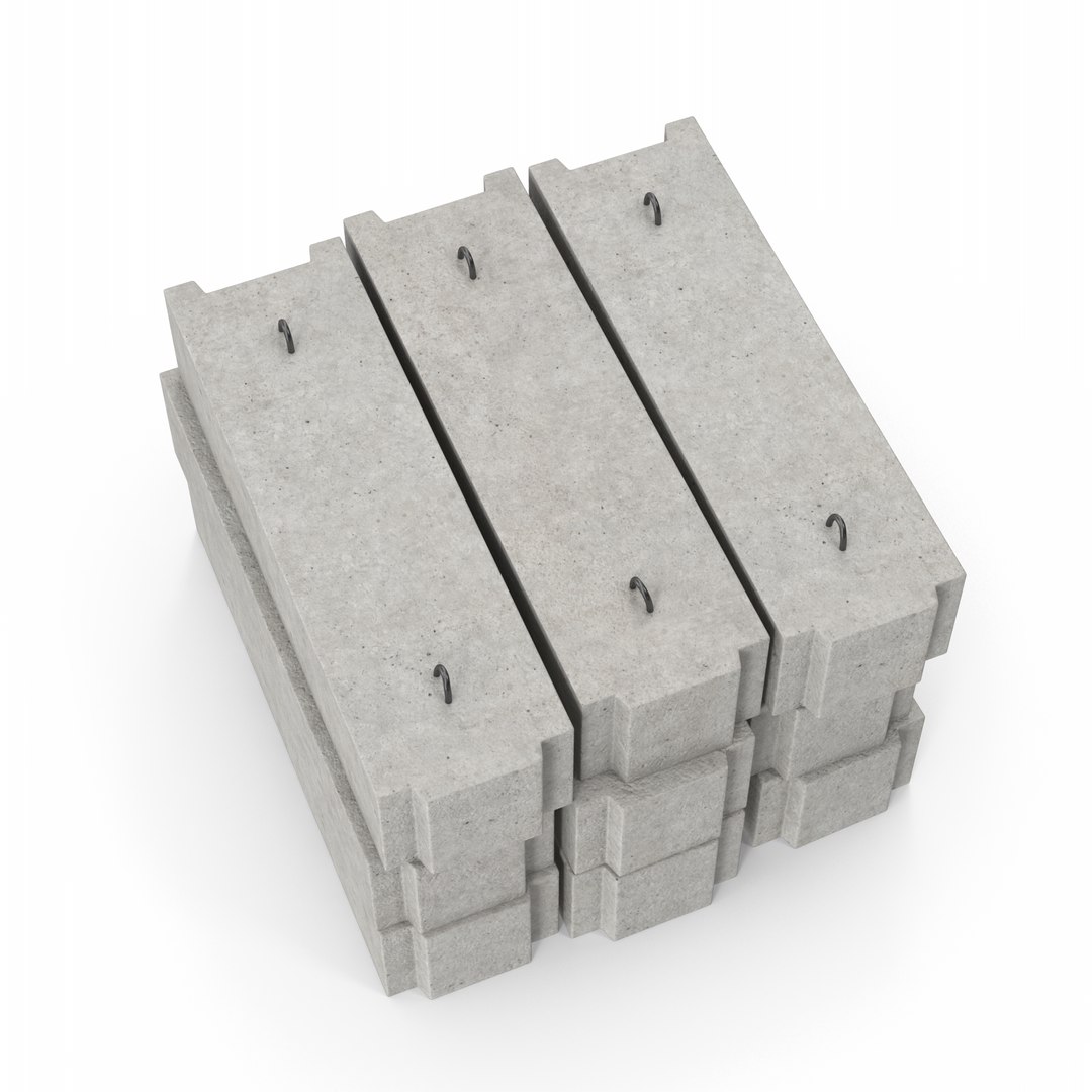 3D Stacked Concrete Blocks - TurboSquid 2028018